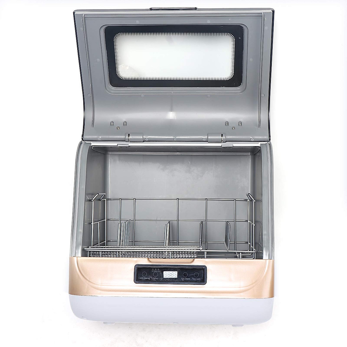Portable Countertop Dishwasher, 7 Washing Programs 5l Built-In Water Tank, Automatic Filling Leak-Proof No Connection Required Extra Drying Function Suitable for Small Apartments Caravans.