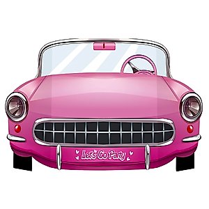 Pink Cars Convertible Photo Booth Props Doll Party Decorations Decor Party Favors for Girls Doll Princess Birthday Party