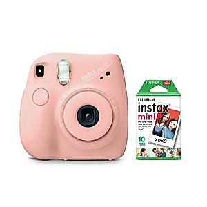 FujiFilm Instax Mini 7+ Pink Bundle (10 Film Pack)