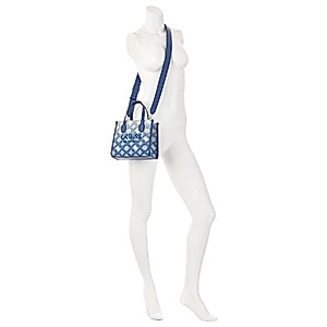 GUESS Silvana 3 Compartment Mini Tote, Denim Ombre Logo