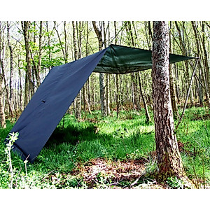 DD Hammocks - DD Tarp XL - Olive Green (15ft x 10ft) - 100% Waterproof Lightweight & Multifunctional Rainfly Extra Large Tarp Tent Shelter for Camping Bushcraft & Hiking Adventure