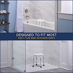 Drive Medical RTL12004KD Handicap Bathroom Stool, White