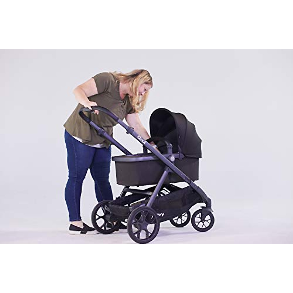 Joovy Portable Stroller Bassinet with Zip Closure, UPF 50 Sun Canopy - Compatible Qool and Caboose RS Strollers (Adapters Sold Separately)