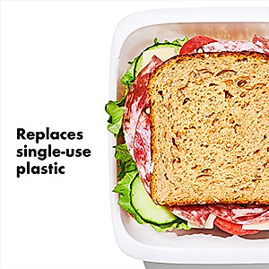 OXO Good Grips Prep & Go 10 Piece Set | Leakproof Food Storage | Ideal for leftovers, meal prep and work lunches | BPA Free | Microwave Safe | Dishwasher Safe | Freezer Safe | Odor and Stain Resistant