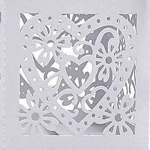 VGoodall 100 PCS Wedding Favor Boxes Laser Cut boxes Party Favor Box Small Gift Boxes Lace Candy Boxes for Wedding Baby Shower Birthday Party with Ribbons