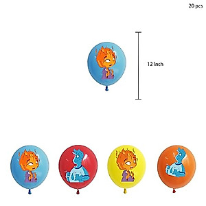 Cifeeo Elemental Birthday Supplies, Elemental Party Decorations with Happy Birthday Banner, Cake Topper, Balloons for Elemental Birthday Decorations, Elemental Themed Party Supplies