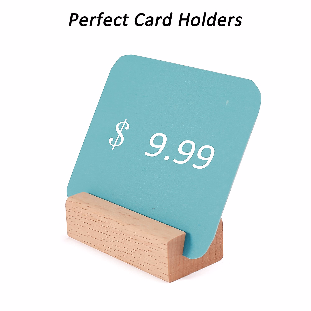 WILLOWDALE 6Pcs 2.17 Inch Place Card Holder, Photo & Picture Stand Card Holder Wooden Stands for Display, Party Poster Paper Stand Wedding Table Number Holders for Home and Office Decoration