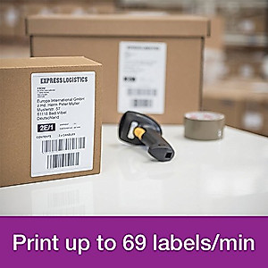Brother QL-1110NWB Label Maker, Shipping Labeller, Wireless, PC Connected, Network and Bluetooth, Desktop, Wide Format 4 Inch Labels