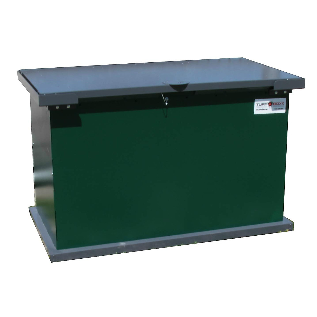 TuffBoxx Grizzly Animal Resistant Storage Solution (Green/Charcoal Color), Keeps Bears and Animals Out of Garbage and Trash, Holds 6 Trash Bags