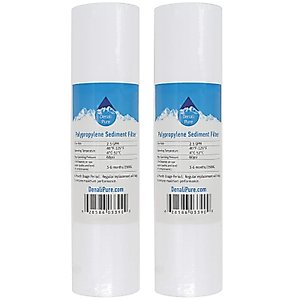 2-Pack Replacement for GE GXWH20F Polypropylene Sediment Filter - Universal 10-inch 5-Micron Cartridge Compatible with GE HOUSEHOLD WATER FILTRATION SYSTEM - Denali Pure Brand