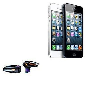 BoxWave Gaming Gear Compatible With iPhone 5 - Touchscreen QuickTrigger Auto, Trigger Buttons Autofire Gaming Mobile FPS - Jet Black
