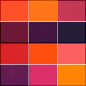 Robert Kaufman Kona Cotton Solids Birds of Paradise Roll Up 2.5" Precut Cotton Fabric Quilting Strips Jelly Roll Assortment RU-773-40