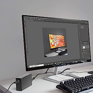 KFD AC Adapter for PHILIPS 246E9QJAB 226E9QDSB 246E9QDSB 242E1GSJ Gaming Monitor Power Supply HP Monitor 27f 22cwa v222vb 24mh 23er 23es 27eb 27er 24ea 25vx ADPC1945 LED AOC C24G1A MSI Optix G241 G271