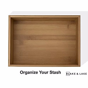 Blake & Lake Wooden Storage box with Lid - Large Wood Keepsake boxes - Gift Box with lids Store Photos Keepsakes Jewelry Colectibles Treasures - Dovetail Design (Natural)