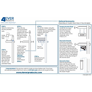 4Ever Products The Jackson Complete Mailbox System - Vinyl/PVC Post (includes Mailbox) Decorative Curbside Postal Solution with Classic Traditional Style and Hanging Address Plate (White Mailbox)