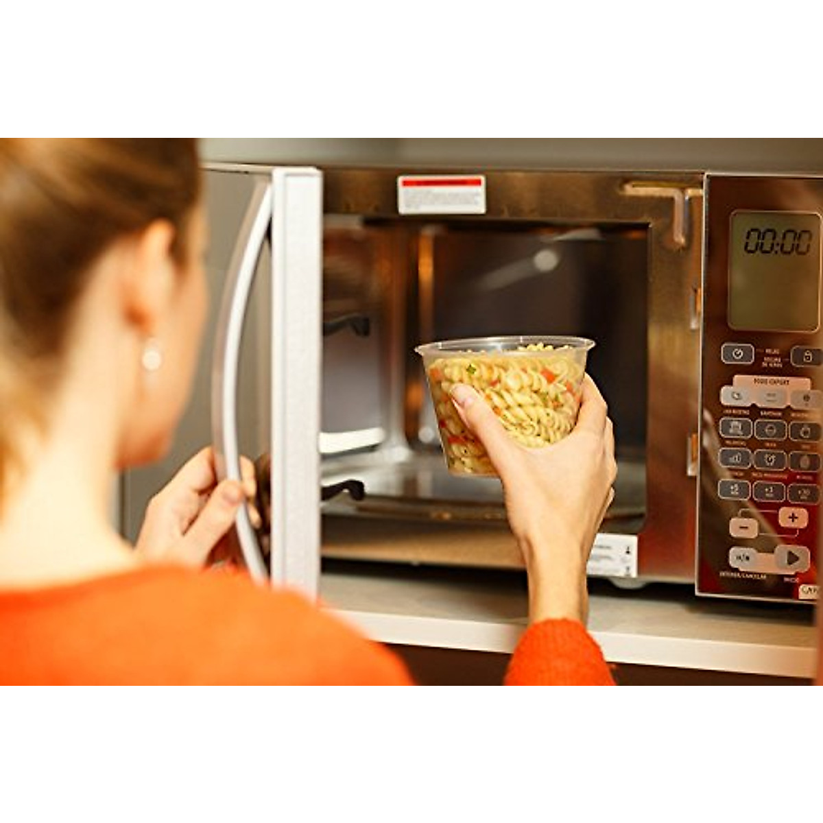 Healthy Packers Plastic Food Storage Containers with Lids (16 oz, 40 pack) - BPA Free Deli Cups/Great for Leftovers, Supplies, Meal Prep and Portion Control - Leakproof Takeout Containers