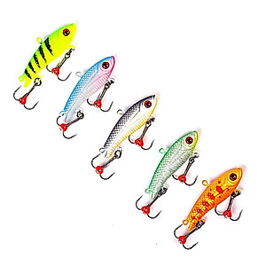 LOVEPET Ice Fishing Bait,Simulation Bait,Ice Hook,Three Hooks,Lures Bait,Fake Bait,Fishing Tackle,5cm, 20g/30g,8 Pcs