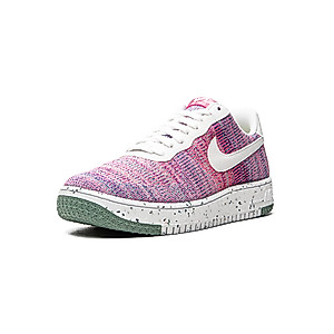 Nike Women's Air Force 1 Crater Low Flyknit Shoes, Fuchsia Glow White Pink Blast Violet, 8.5
