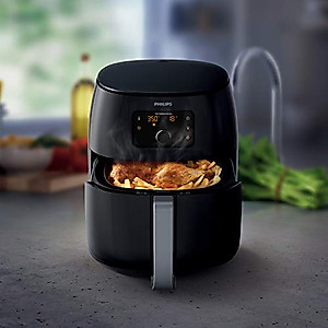 Philips Premium Airfryer XXL with Fat Removal Technology, 3lb/7qt, Black, HD9650/96
