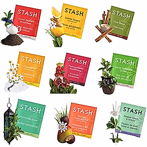 BLUE RIBBON Stash Tea Bags Sampler Assorted Tea Bags in Bamboo Gift Box (80 Count) 30 Flavors Gifts For Women Men Family Friends Coworkers