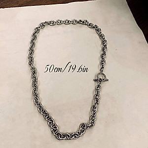 YERTTER Dainty Unique Punk Layering Chain Choker Necklace Boho Jewelry Set Layered Pendant Statement Chunky Chain Necklace for Women Man