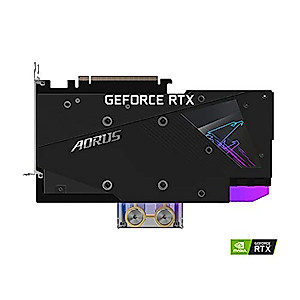 GIGABYTE AORUS GeForce RTX 3080 Xtreme WATERFORCE WB 10G (REV 2.0) Graphics Card, Water Block Cooling System, LHR, 10GB 320-bit GDDR6X, GV-N3080AORUSX WB-10GD REV2.0 Video Card