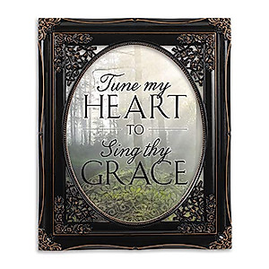 Cottage Garden Tune My Heart Black Floral Cutout 8 x 10 Table Top and Wall Photo Frame