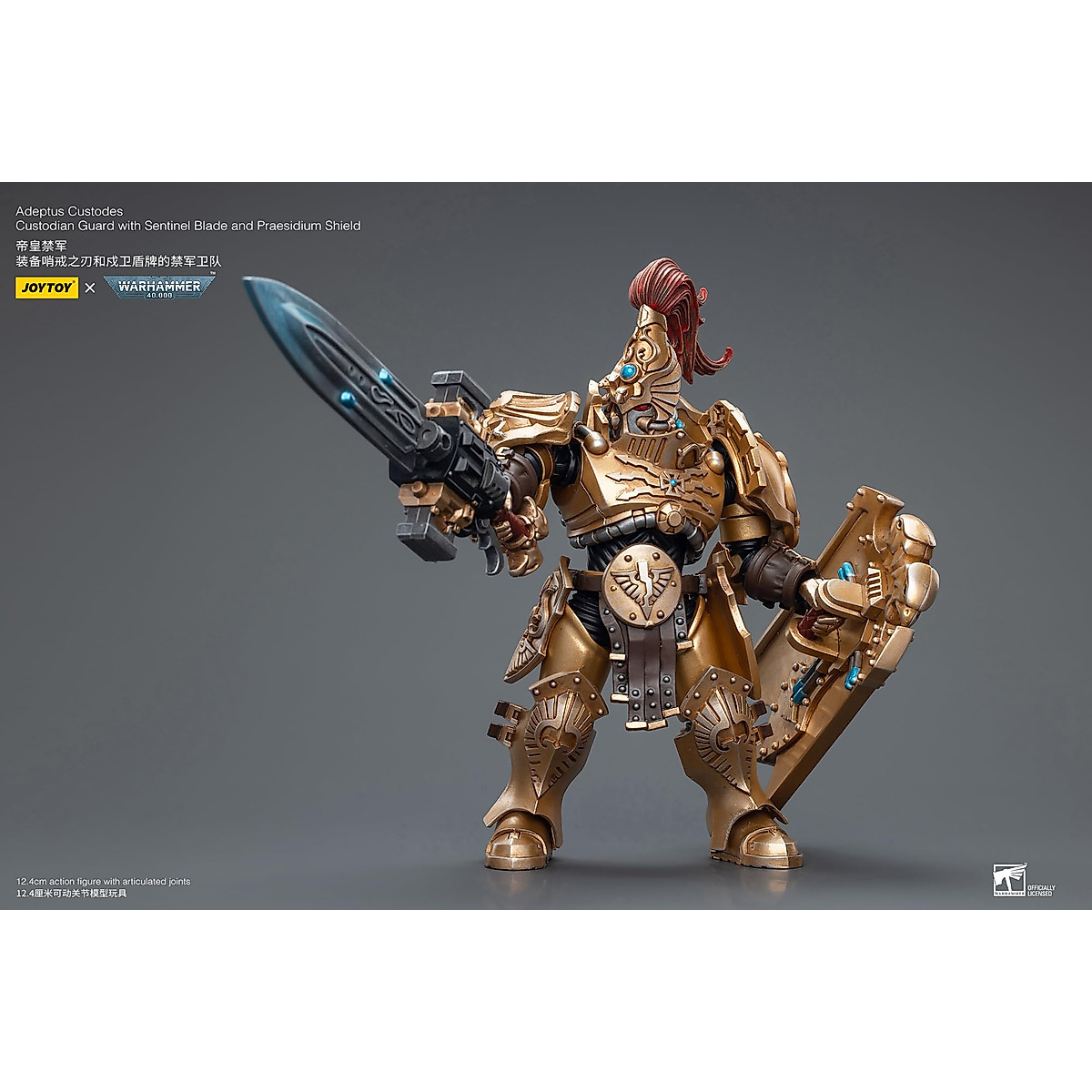 JoyToy Warhammer 40K: Adeptus Custodes Custodian Guard with Praesidium Shield 1:18