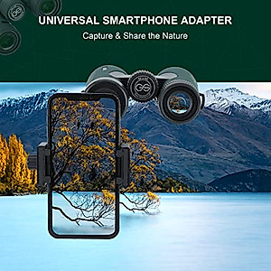 10X42 Professional HD Binoculars for Adults with Phone Adapter, High Power Binoculars with BaK4 prisms, Super Bright Lightweight & Waterproof Binoculars Perfect for Bird Watching, Hunting, Stargazing