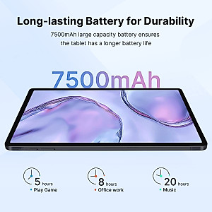ApoloSign Android Tablet, 10.51-inch Expansive Touchscreen Tablet, 6+128GB，512GB Expand,Tablet Computer with Dual Camera(5+13MP),1200 * 1920 IPS Screen,WiFi and Bluetooth, 7500mAh Battery(Space Gray)