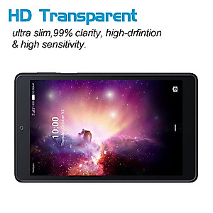 XunyLyee [2 Pack Screen Protector for Alcatel Joy Tab 2/ Tab kids 2 (8.0 Inch) Tempered Glass Easy Installation