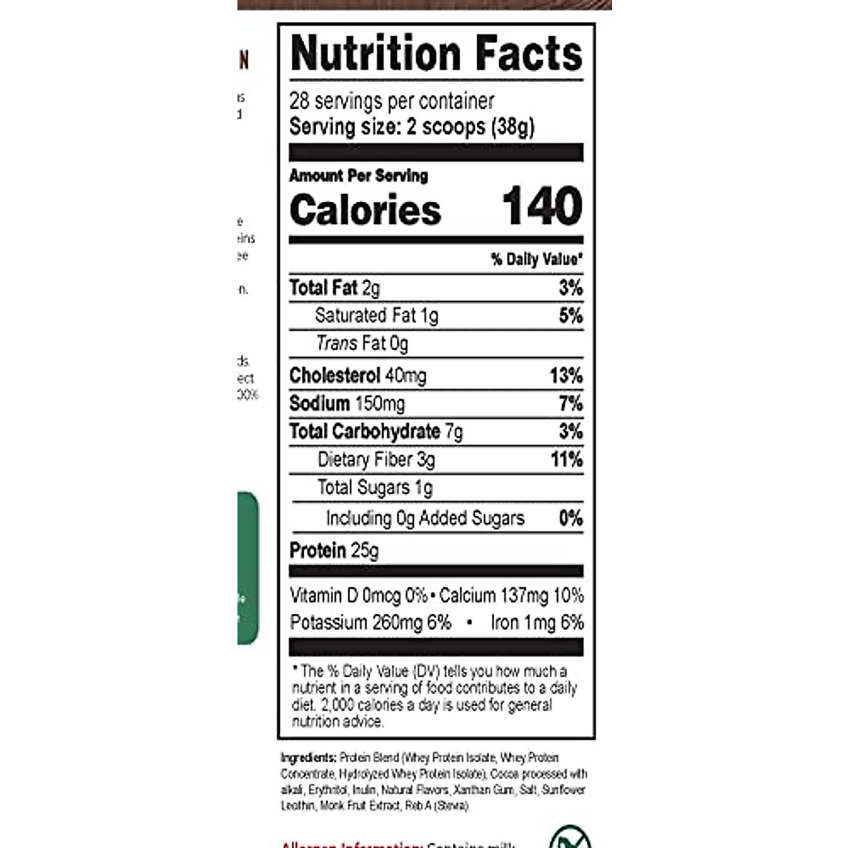Whey Fantastic Chocolate - 100% Natural Grass Fed Whey Protein Powder - Unique 3-Whey Blend of Whey Isolate, Concentrate & Hydrolysate Provides 25g of Protein per Serving - 2.34lb-28 Servings