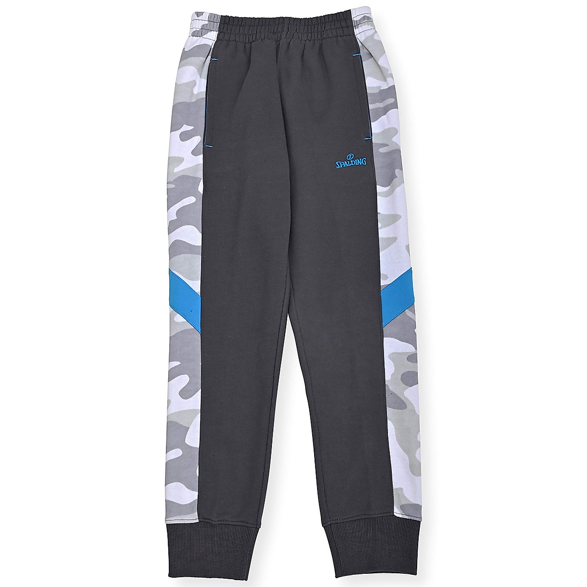 Spalding Boy’s Ninja Hoodie and Jogger Pant Set with Built in Face Gaiter, White Camo, Size 8