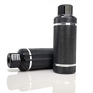 WADEKING Bike Pegs 4.3" Length,2 Pieces,Suitable for 3/8 inch Axles, Free-Style BMX Bicycles and Various Bicycles, Durable and Stylish Non-Slip (Upgraded Version Aluminum Alloy) (Back)