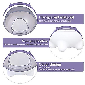 POPETPOP Hamster Sand Bath - Thicken Plastic Sand Bathtub Container with Scoop Hamster Sandbox Pet Bathroom Bath Sand Room Sauna Toilet for Rat Mice Syrian Hamster