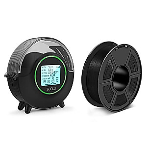 SUNLU PLA Meta Filament 1KG & SUNLU Filament Dryer Box S2 for 3D Printing, PLA meta 3D Printer Filament 1.75mm Dimensional Accuracy +/- 0.02 mm, S2 Dryer Box + PLA meta Black