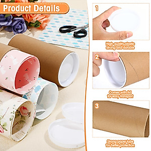 Yeaqee 20 Pack Mailing Tubes with Caps Poster Holder Tube 3 x 6 Inch Round Cardboard Mailers for Artwork Advent Calendars Classroom Craft Shipping DIY Projects Gifts Packing Maps Packaging, Brown