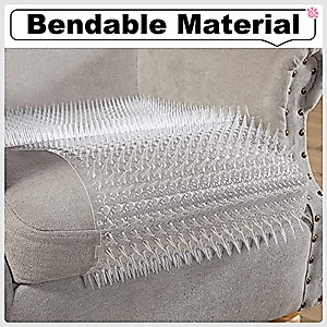 20 Pcs Cat Repellent Outdoor Indoor Mat Clear Cat Scat Mat Plastic Cat Deterrent Cat Repellent Mat with Spikes Furniture Plant Protectors from Cats Dogs Birds, 16 x 13 Inches