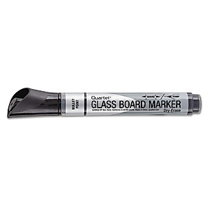 Quartet Premium Glass Board Dry Erase Marker, Bullet Tip, Black