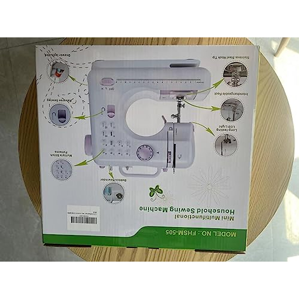 12 Stitch Multi-Function Sewing Machine, Household Sewing Machine, Electric Sewing Machine, Portable Sewing Machine,Double-line Two-speed Reverse Stitch