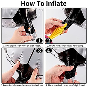 Soccer Party Balloons Set, 32 Inch Champion Trophy Mylar Foil Balloon and Football Helium Foil Balloons, World Cup 2022 Decor for Boys Kids Soccer Ball Fans Sport Birthday Party Decoration Supplies