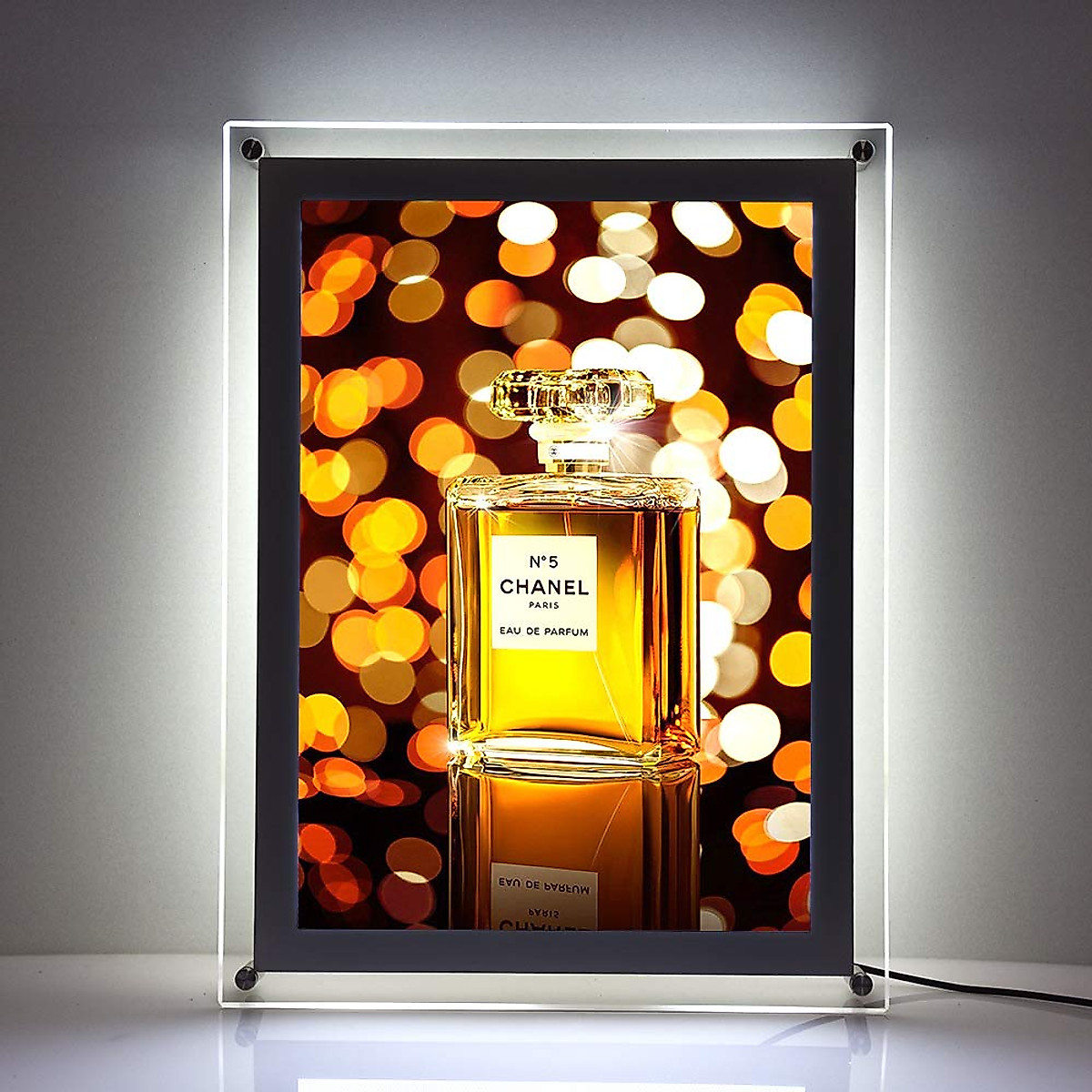 HKSIGN A1 Wall Mounted led Light Box Store Sign Holders Crystal Poster Frame Advertising Display