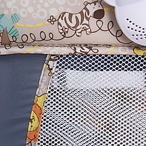 Costzon 3 in 1 Pack and Play, Portable Baby Playard with Bassinet, Changing Table, Music Box, Wheels & Brake, Basket, Carry Bag, Co-Sleeper Bassinet Compact Travel Crib for Indoor Outdoor Use Grey