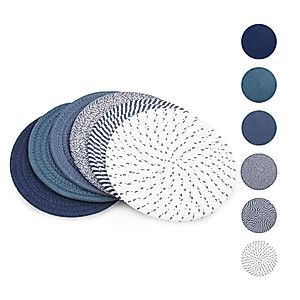 SHACOS Trivets for Hot Dishes, 6 Pieces 8 Inches Cotton Trivets Mats for Kitchen, Hot Pads for Countertops and Table, Heat-Resistant Pot Holders for Hot Pots and Pans, 6pcs