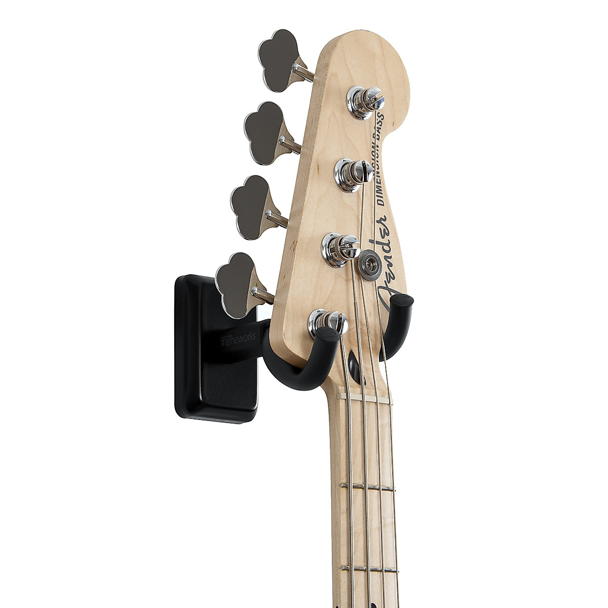 Gator Frameworks Acoustic/Electric Guitar Wall Hanger with Black Mounting Plate (GFW-GTR-HNGRBLK)