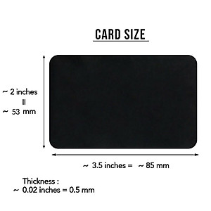 Personalized Text Engraving Wallet Insert Card (Black)