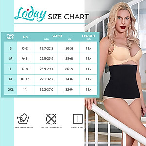 LODAY 2 in 1 Postpartum Recovery Belt,Body Wraps Works for Tighten Loose Skin Black