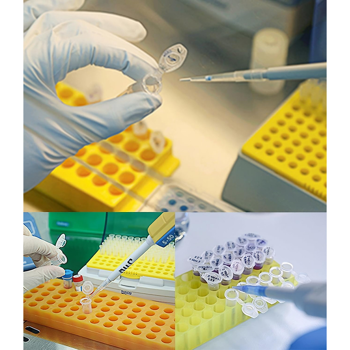 JIUWU Plastic Tube Vial Sample Storage Container 5ml Pack of 50