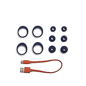 JBL Live Free NC+ - True Wireless in-Ear Noise Cancelling Bluetooth Headphones with Active Noise Cancelling, Microphone, Up to 21H Battery, Wireless Charging (Blue) (Renewed)