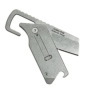 Kershaw Pub, Black Multifunction Pocket Knife (4036BLKX) with 1.6 Inch 8Cr13MoV Stonewash Blade and Black Handle, Includes a Screwdriver Tip, Pry Bar, Key Chain Attachment and Bottle Opener; 1.9 oz